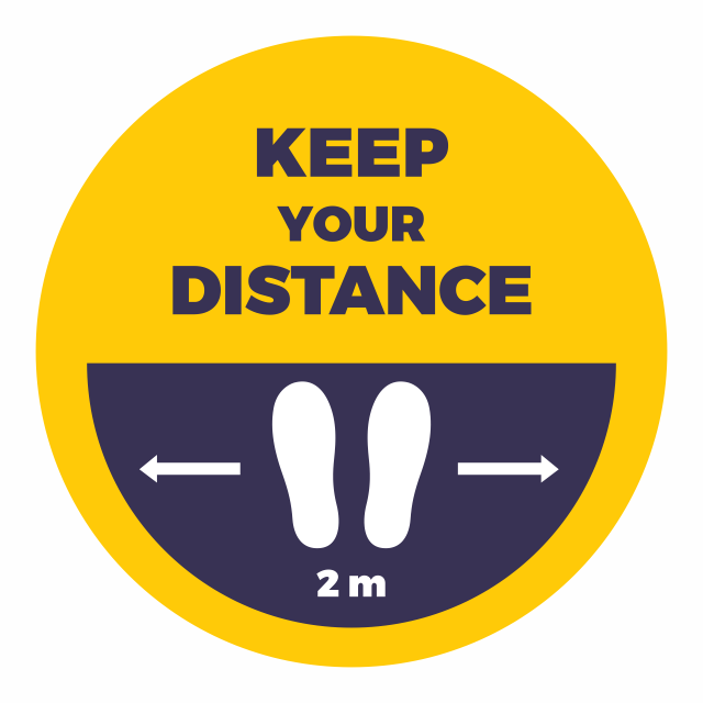 CoronaVirus Keep your Distance 2 Meter Sticker & Decal – TAQNIQ