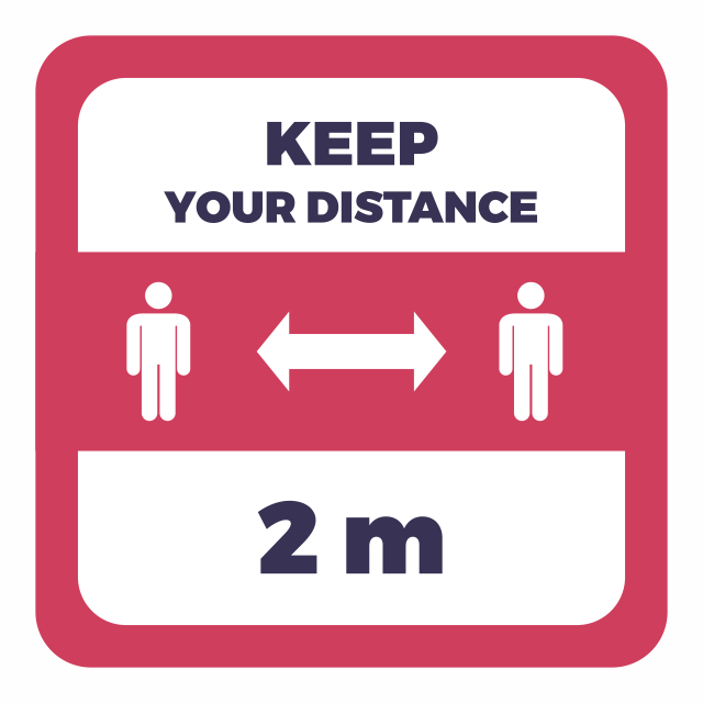 CoronaVirus Keep your Distance 2 Meter Sticker & Decal – TAQNIQ